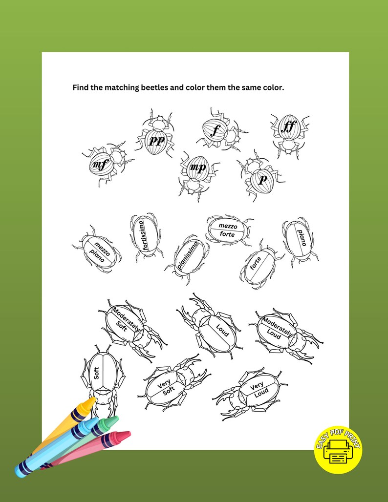 Dynamics - PDF Printable - Music Theory Sheet - Music Homeschooling ...