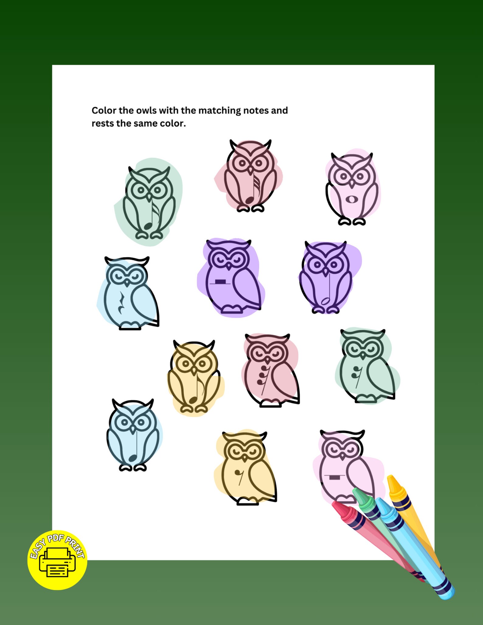 Rests - PDF Printable - Music Theory Sheet - Music Homeschooling ...