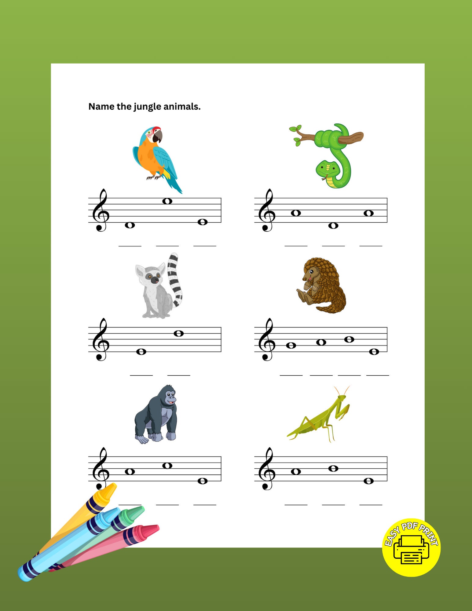 Treble Clef - PDF Printable - Music Theory Sheet - Music Homeschooling ...