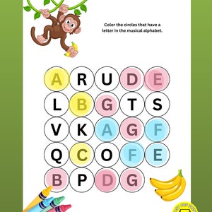 Musical Alphabet, Line/space Notes, High/low Pitches - PDF Printable ...