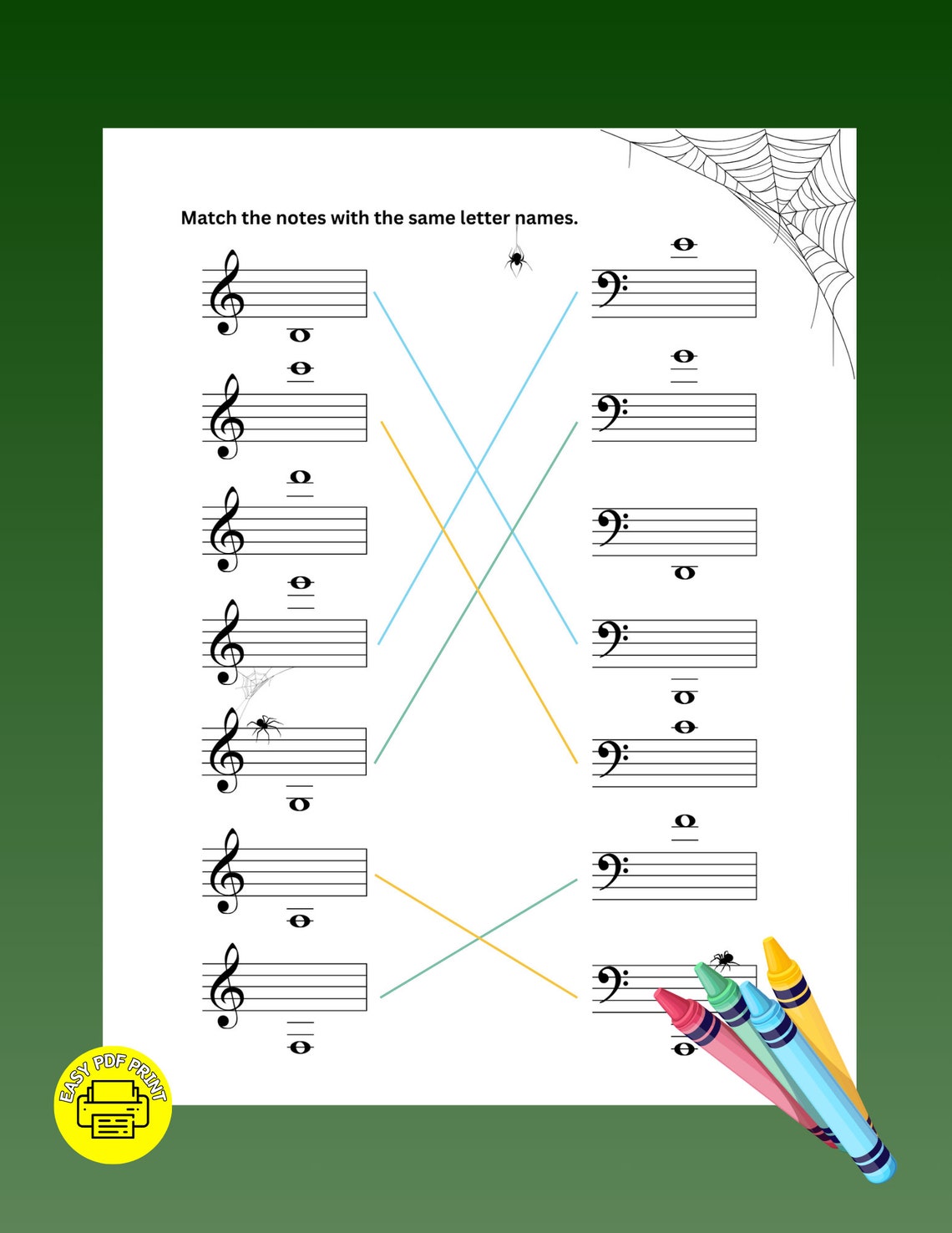 Ledger Lines - PDF Printable - Music Theory Sheet - Music Homeschooling ...