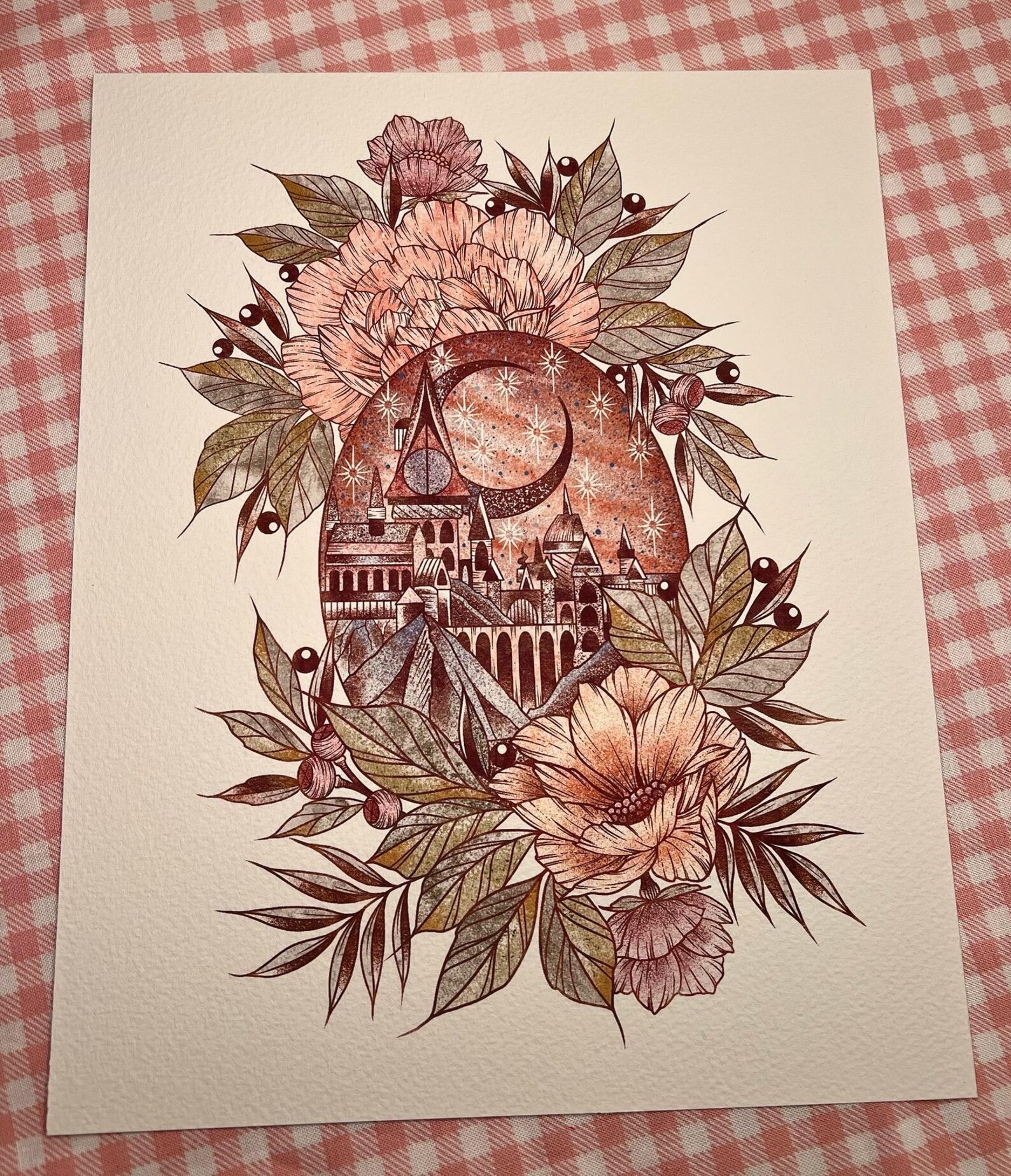 HOGWARTS Art Print, Watercolor Style Print. Harry Potter Artwork ...