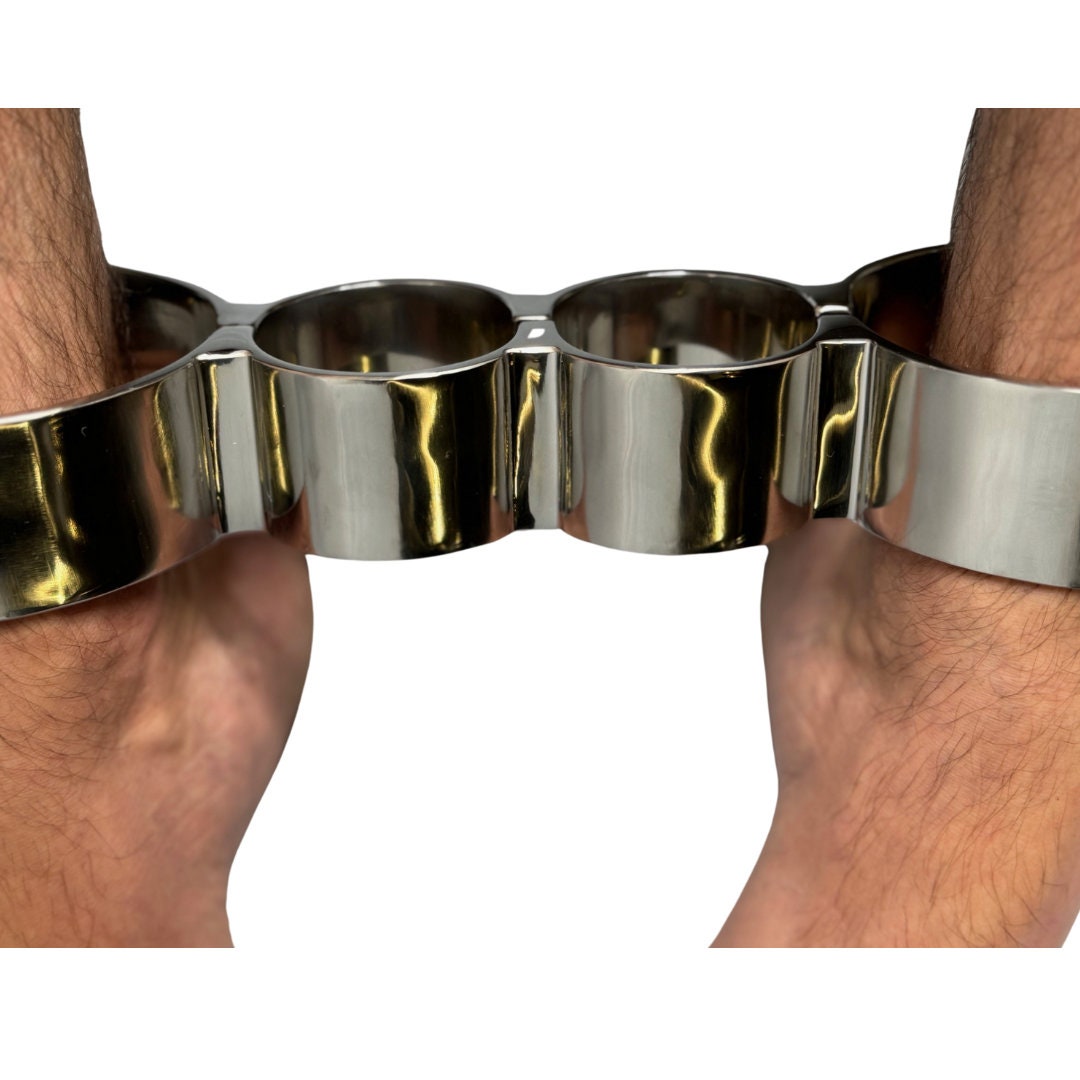 Roomsacred Solid Stainless Steel Luxury Wrist and Ankle Restraints Yoke ...