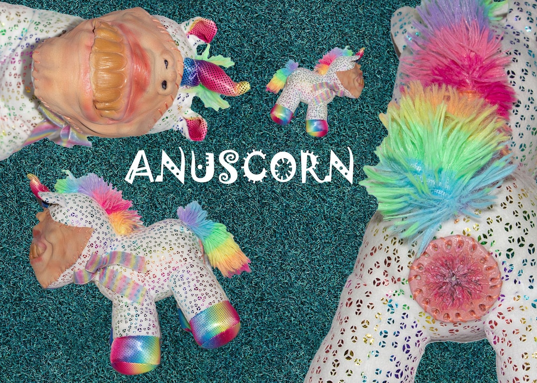 ANUSCORN, Weirdcore, Weird Art Plush, Scary Unicorn, Weird Unicorn ...
