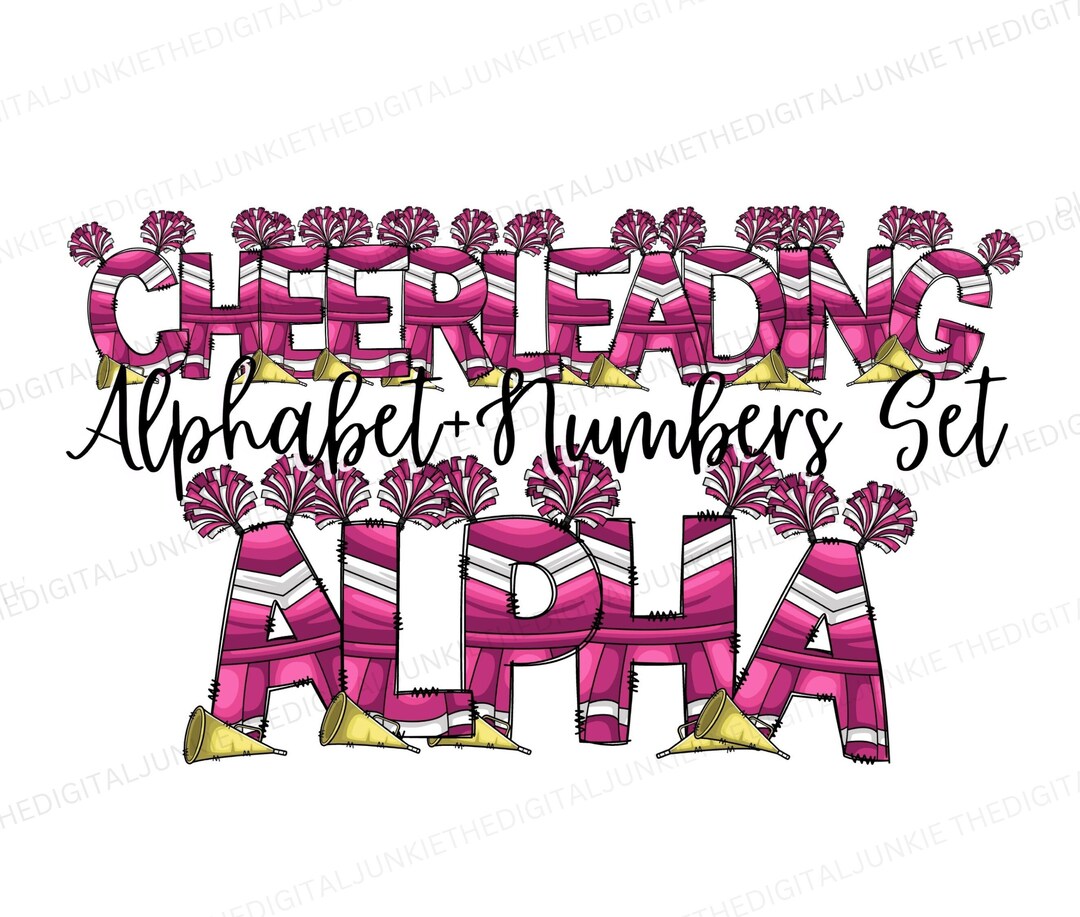 Cheerleading Doodle Alphabet Letters PNG, Clip Art, Doodle Alpha Bundle ...
