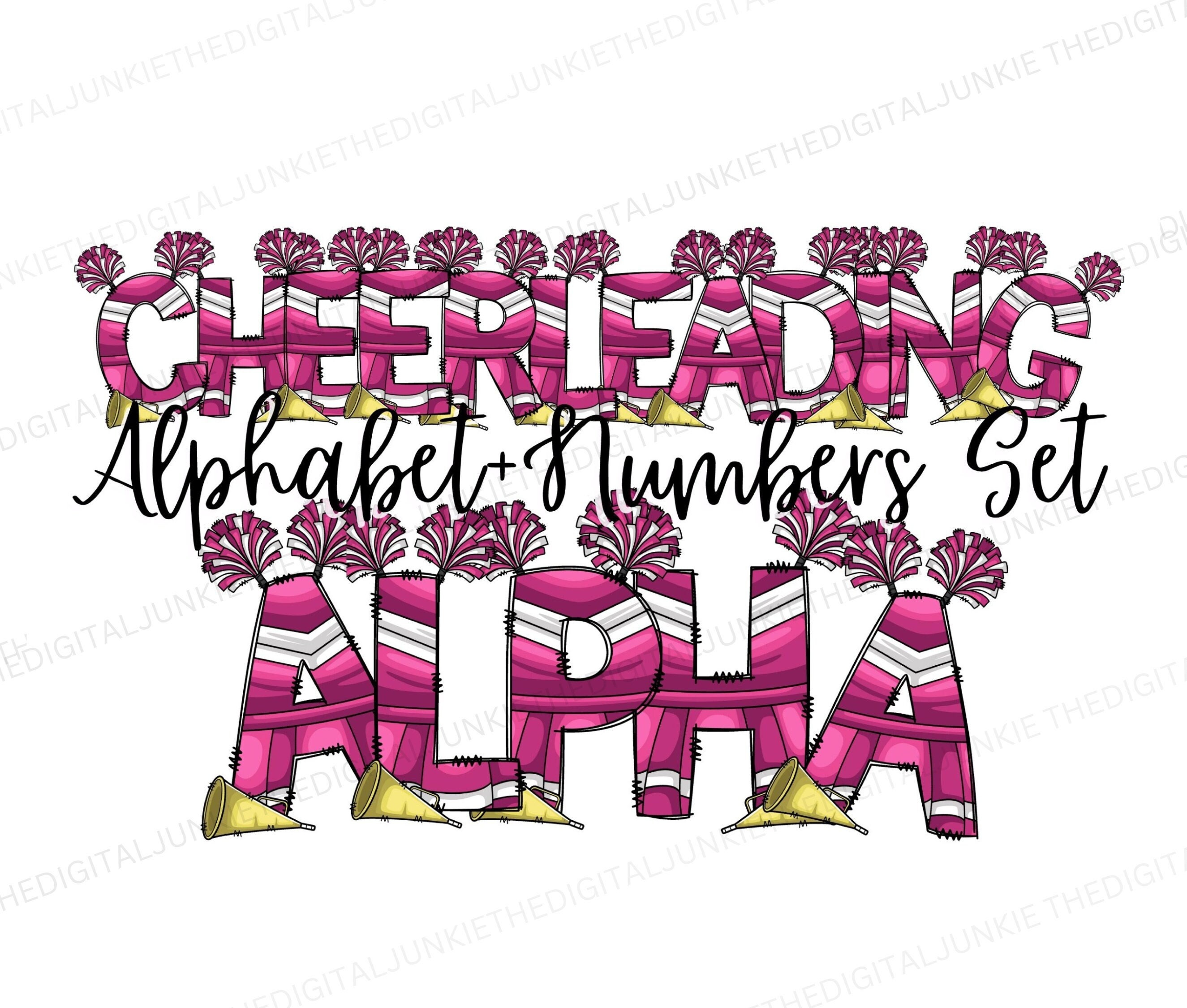 Cheerleading Doodle Alphabet Letters PNG, Clip Art, Doodle Alpha Bundle ...