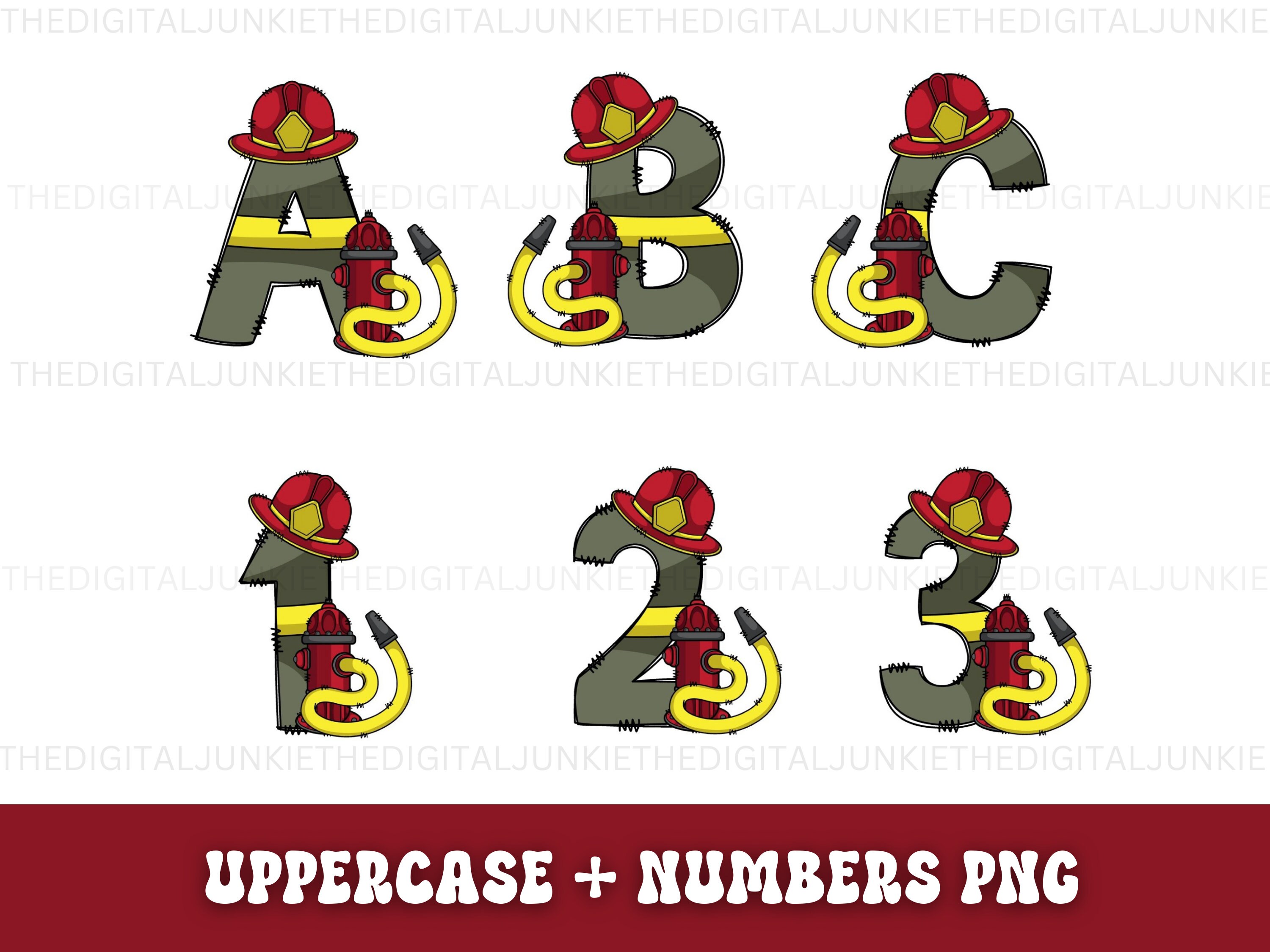 Firefighter Doodle Alphabet Letters PNG, Clip Art, Doodle Alpha Bundle ...