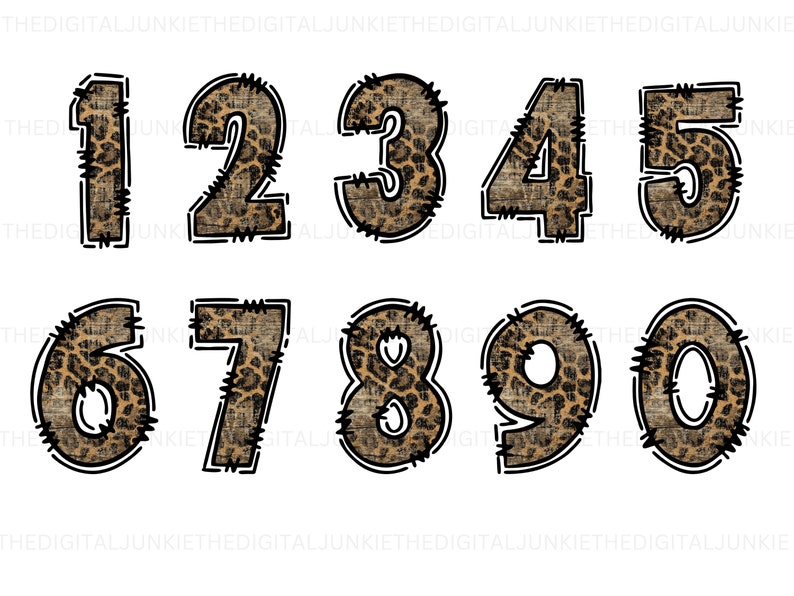 Leopard Doodle Alphabet Letters PNG, Clip Art, Doodle Alpha Bundle ...