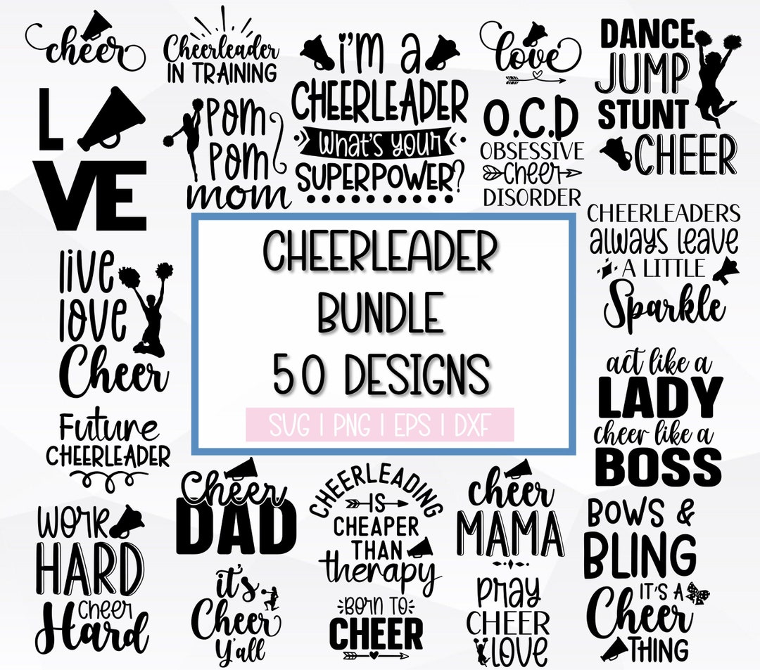Cheerleader Bundle, Cheerleader Svg, Cheerleading Svg, Cheer Life ...