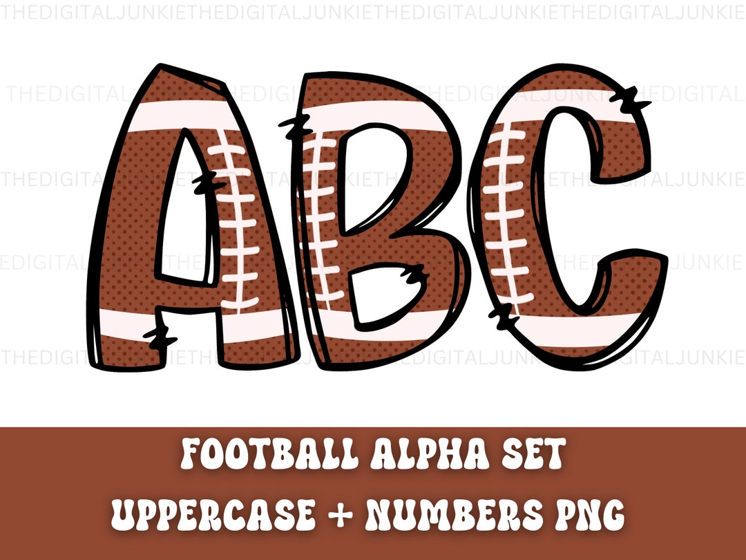 Football Doodle Alphabet Letters PNG, Clip Art, Doodle Alpha Bundle ...