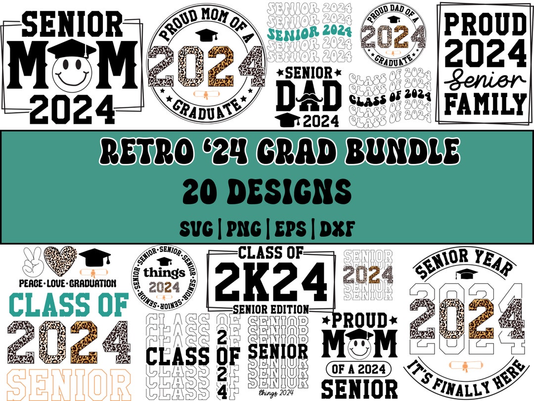 2024 Grad svg, Graduación svg, 2024 Senior svg, Paquete de graduación ...
