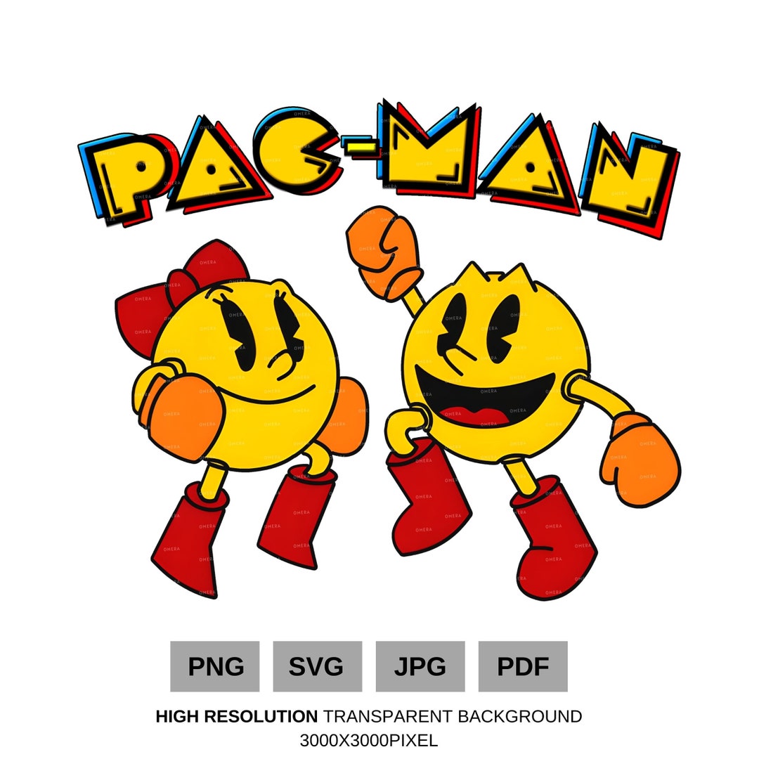 Pacman PNG SVG, Ms Pacman, These Files Are Great for Making Vinyl ...