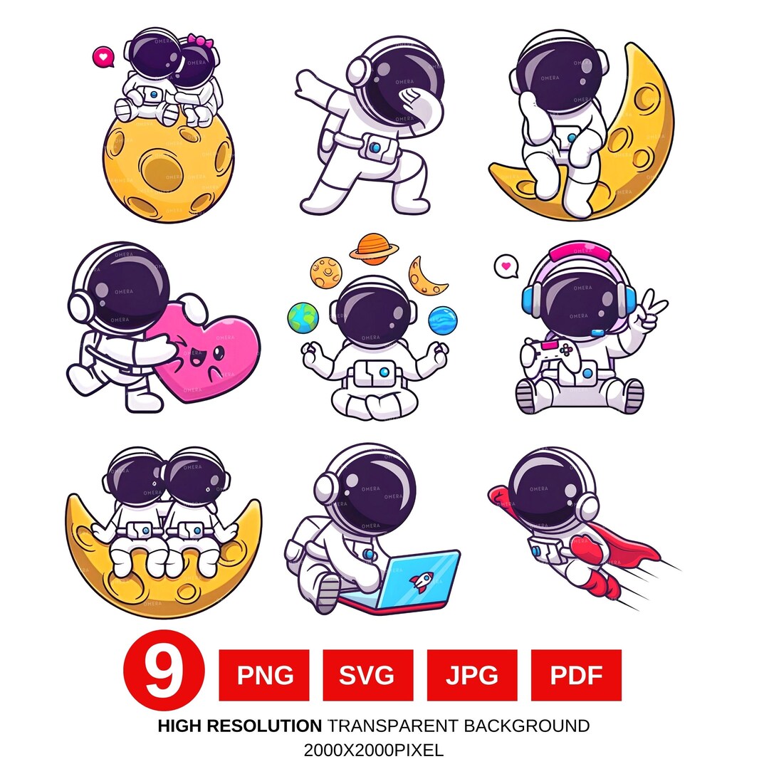 Astronaut Svg Png Bundle, Kid Astronaut Svg, Spaceman Svg, Spaceman Svg ...