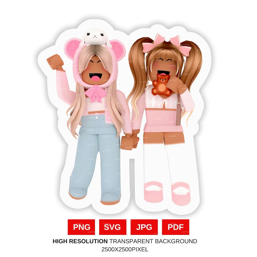 Roblox Girls PNG Images Pink Digital Download Instant Download Roblox ...