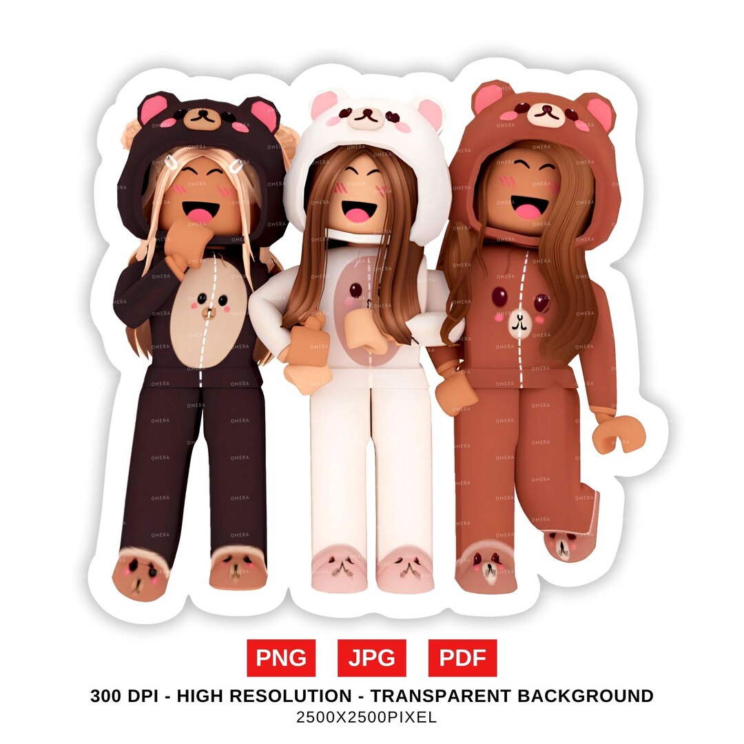 Roblox Girls Png Jpg Pdf / Images Pink Digital Download Instant ...