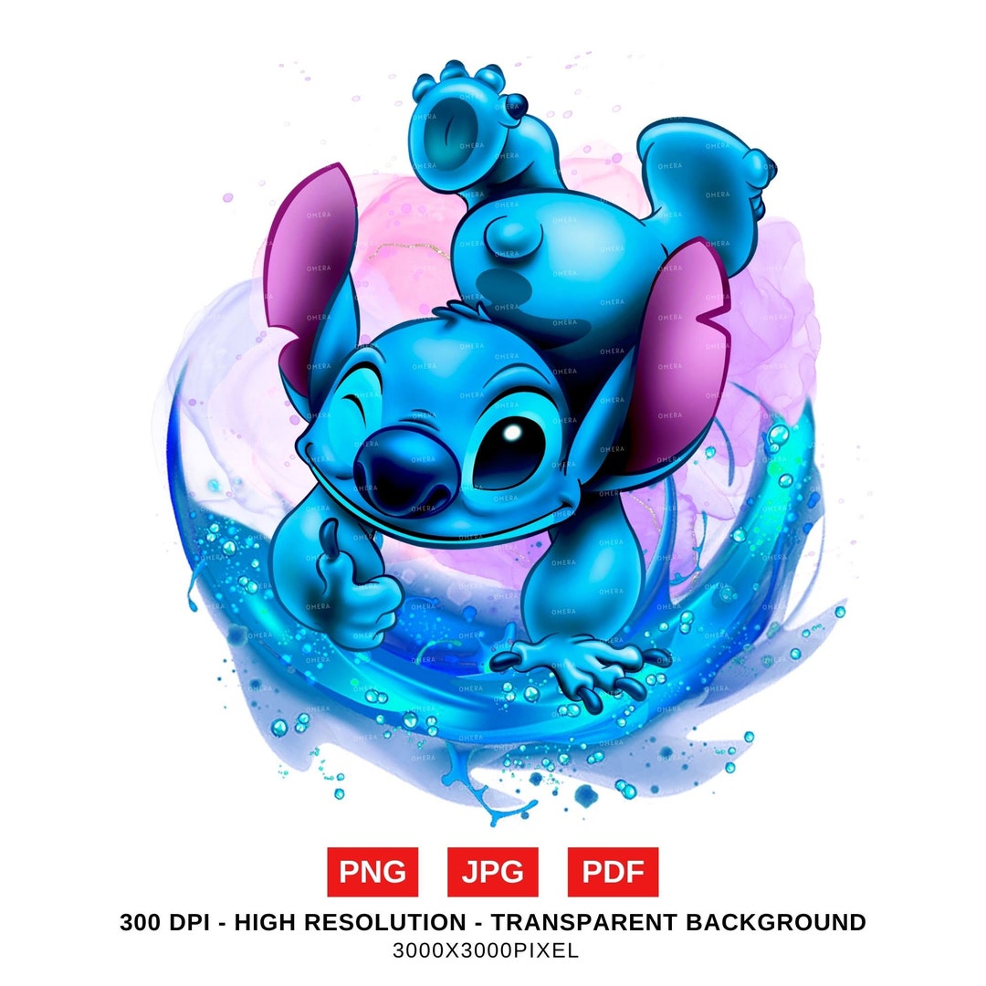 Stitch Splash Png, Jpg, Pdf / Watercolor Splash / Clipart Images ...
