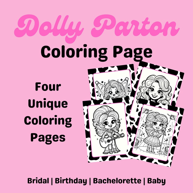 Dolly Parton Party Games Bundle - 25-page Instant Download With Bingo ...
