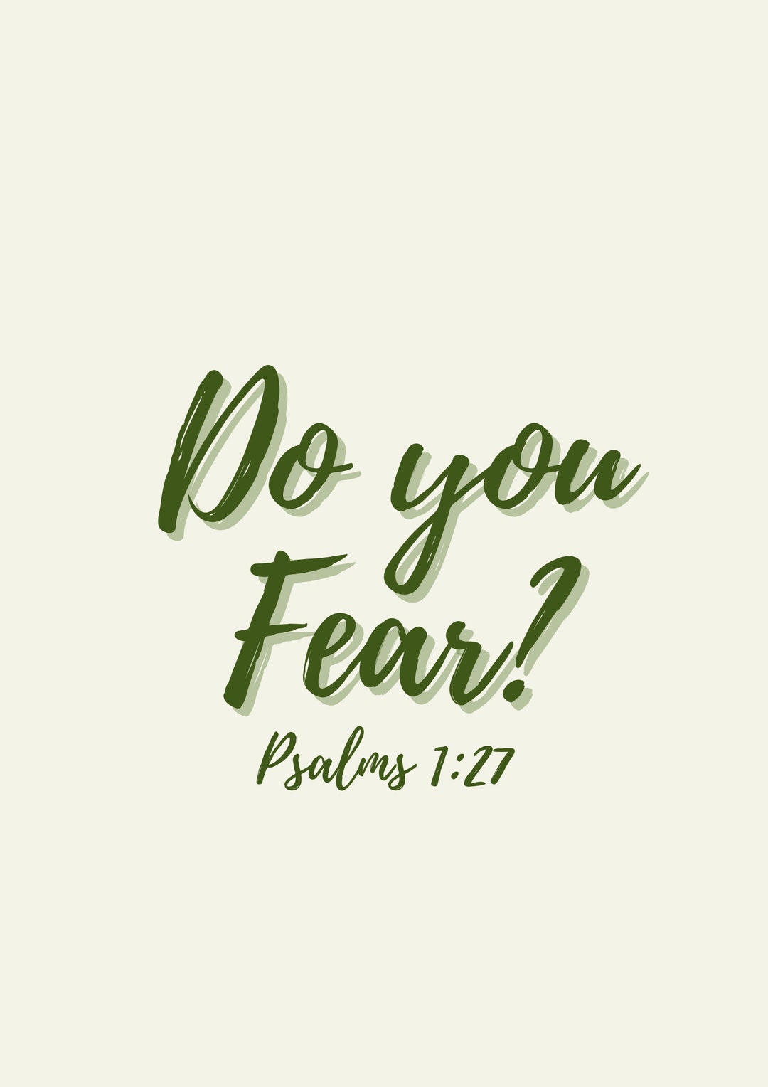 Printable Poster on Fear and Peace - Etsy