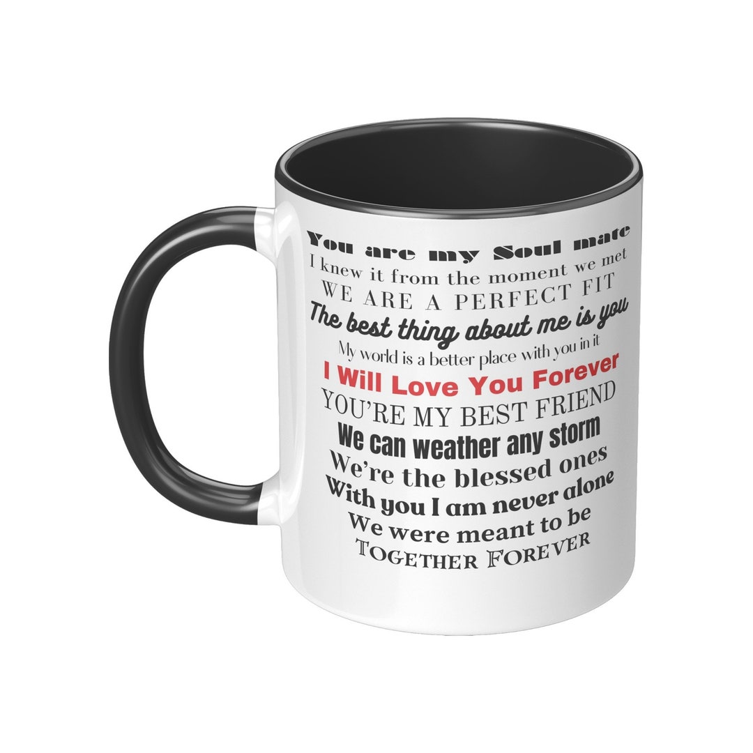 You Are My Soul Mate Mug, Lover's Gift, Fiancé Mug, Boyfriend Gift ...