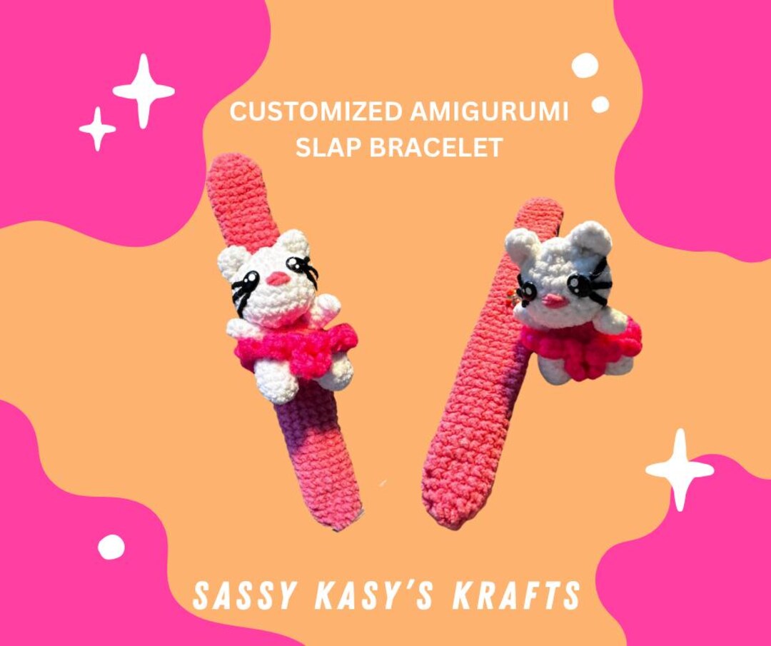 Custom Amigurumi Slap Bracelet - Etsy