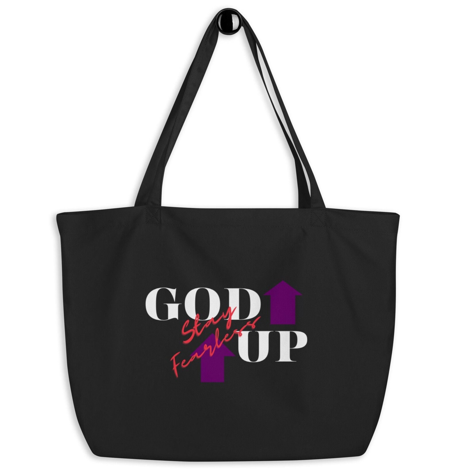 GOD UP Large Aesthetic Trendy Inspirational Tote Bag Gift, Church Bag ...