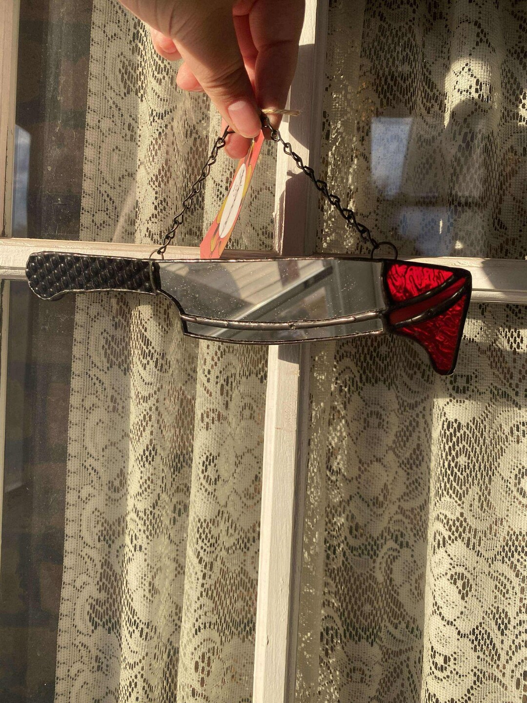 Stained Glass Knife Knife Mirror Halloween Decor Ready to Ship - Etsy