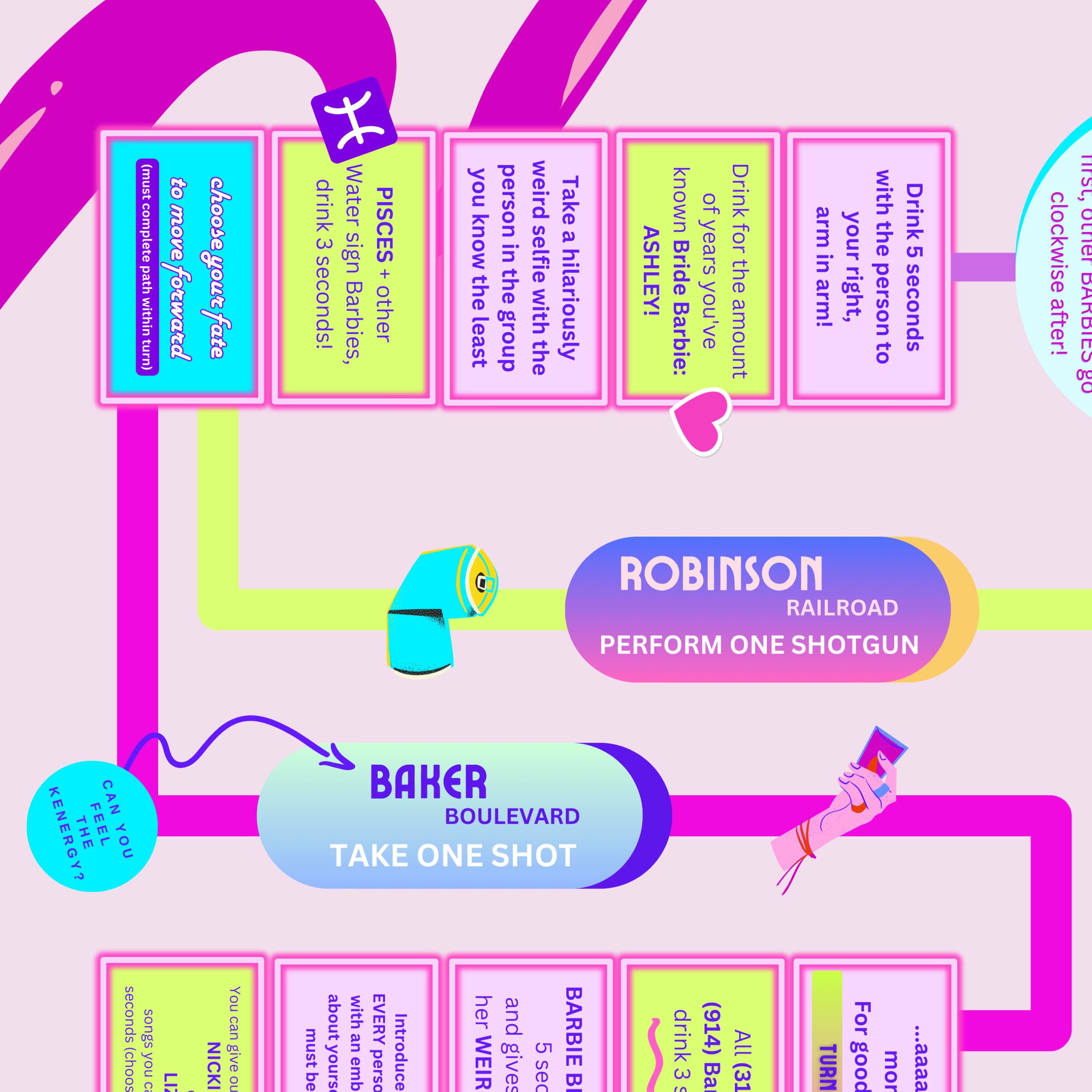 BARBIE Custom Bachelorette Board Game, Party, Editable Template ...