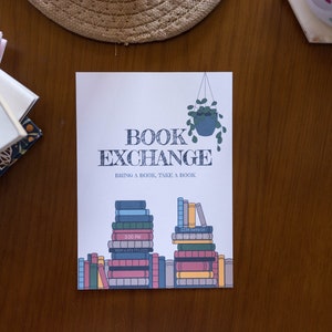 Book Exchange Invitation, Book Swap Event Invitation, Editable and ...