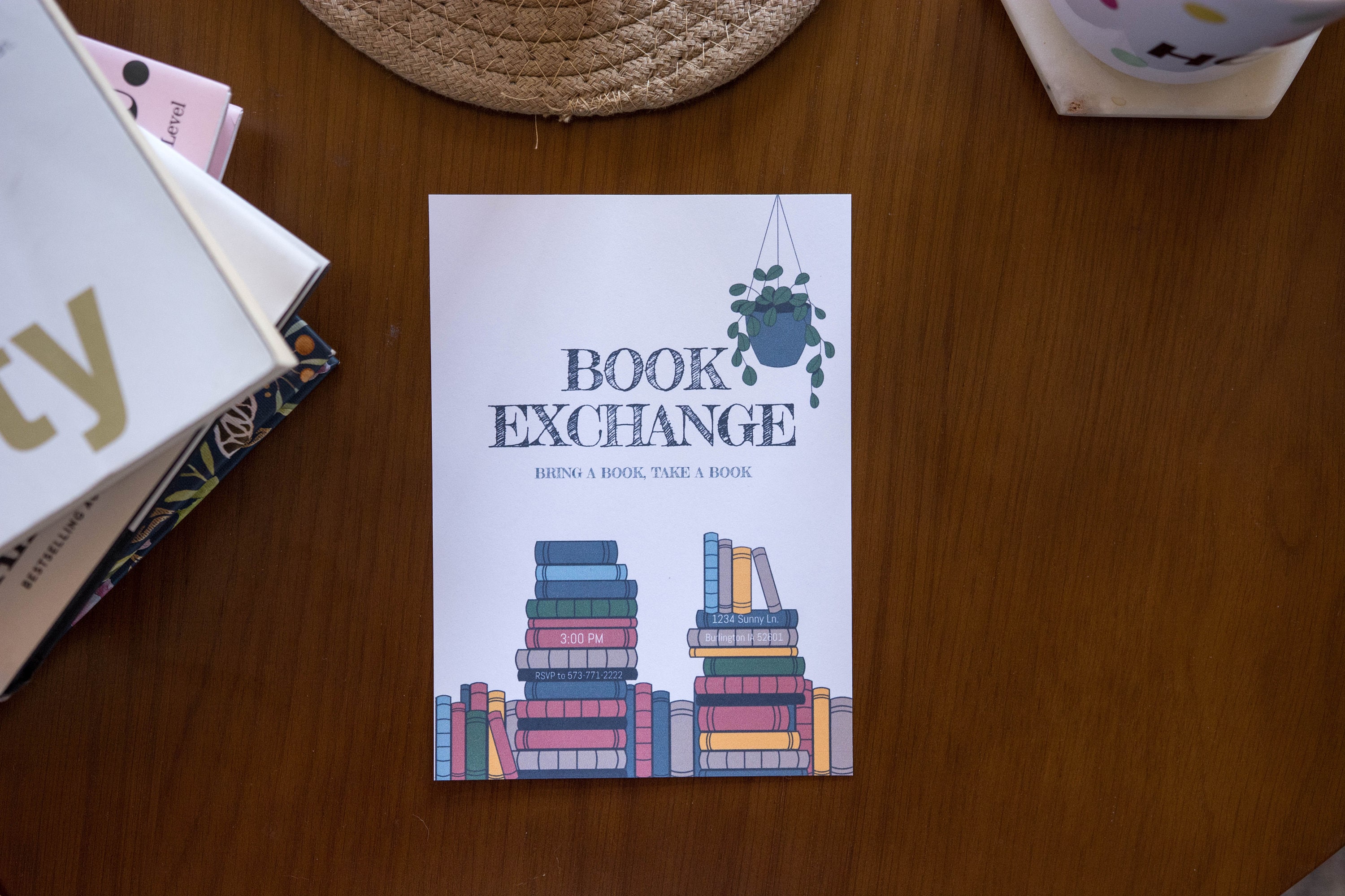 Book Exchange Invitation, Book Swap Event Invitation, Editable and ...