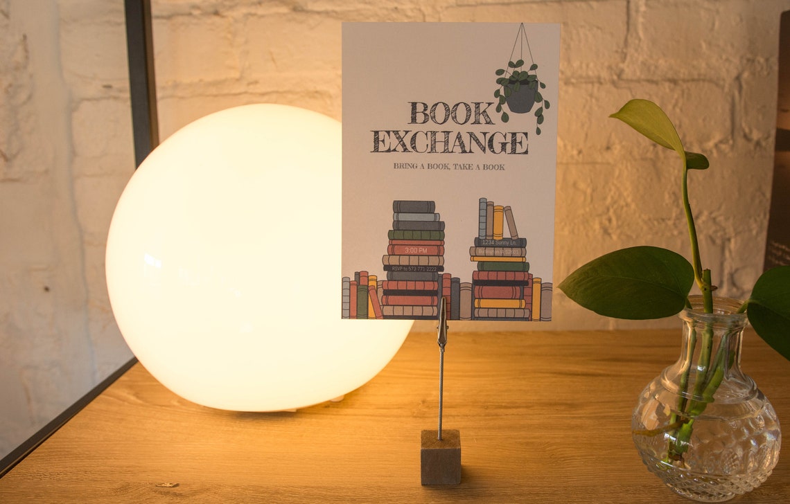 Book Exchange Invitation, Book Swap Event Invitation, Editable and ...