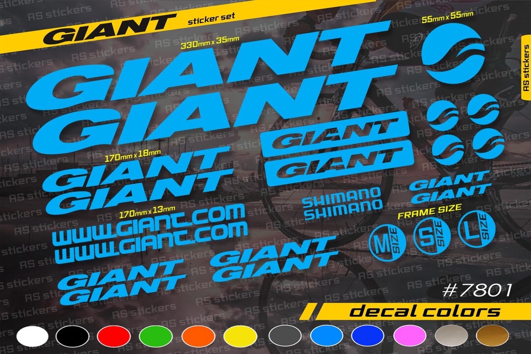 GIANT Bike Stickers. in Any Color High Quality Vinyl Film - Etsy
