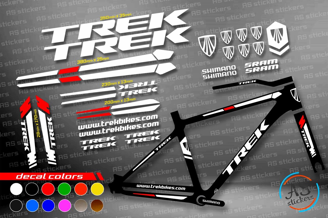 TREK Bike Stickers Set fork. in Any Color High Quality - Etsy