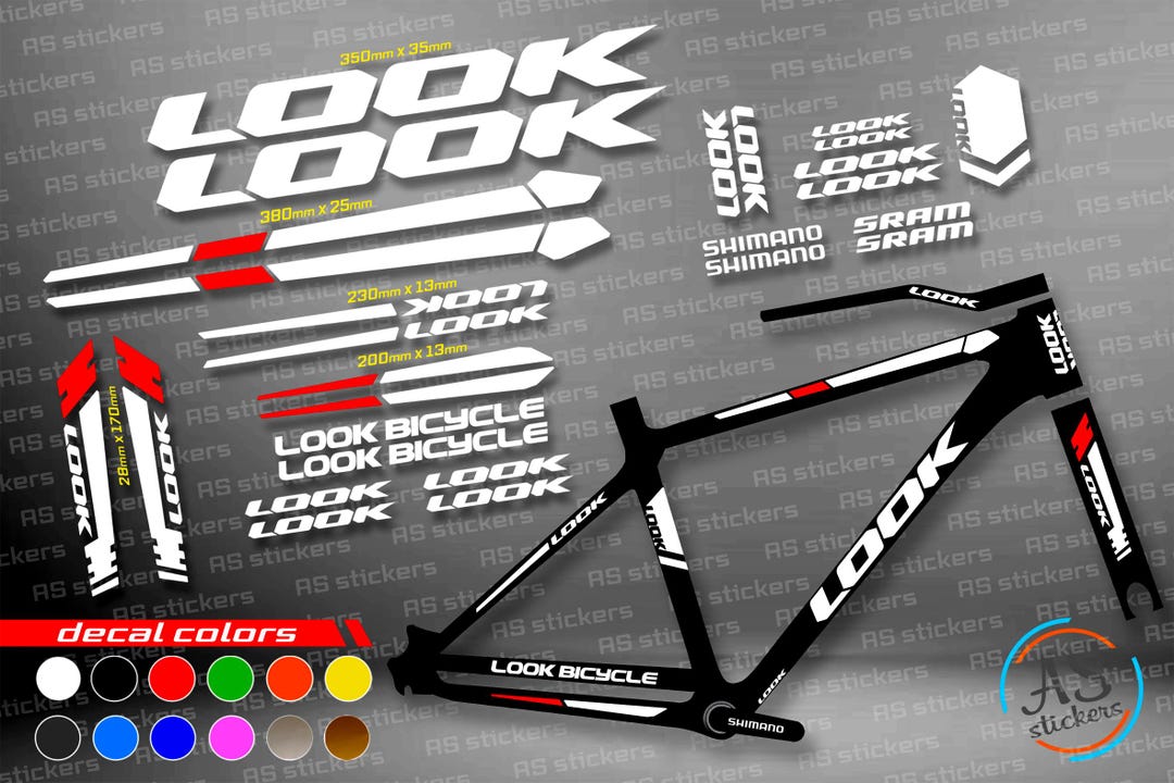 LOOK Bike Stickers Set fork. in Any Color High Quality - Etsy