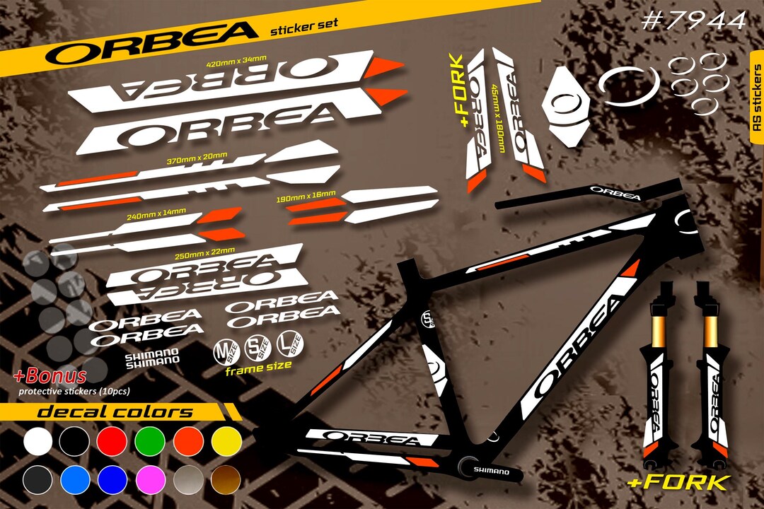 ORBEA Bike Stickers Set fork. ALL COLORS Complete Set - Etsy