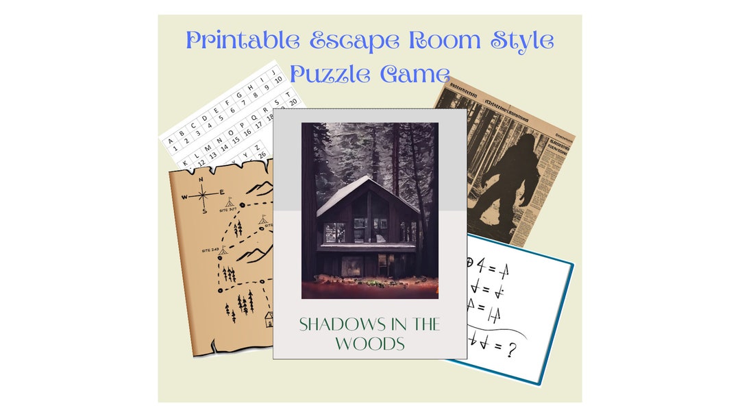 Shadows in the Woods Escape Room Style Game Printable - Etsy