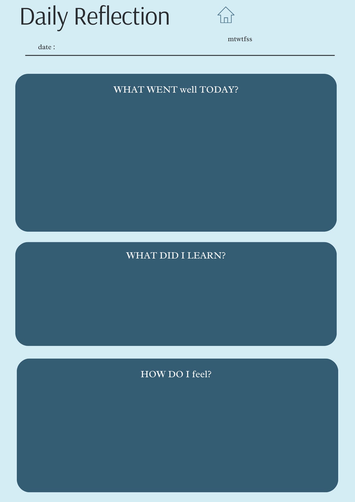 Weekly Reflection Planner - Etsy