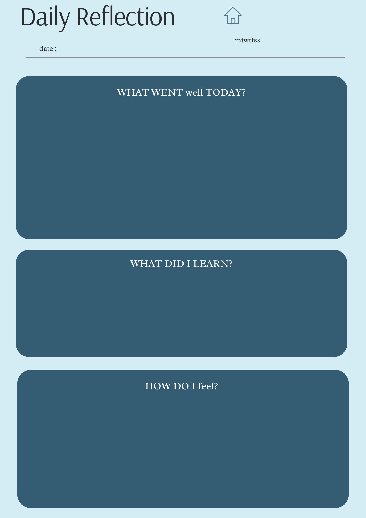 Weekly Reflection Planner - Etsy