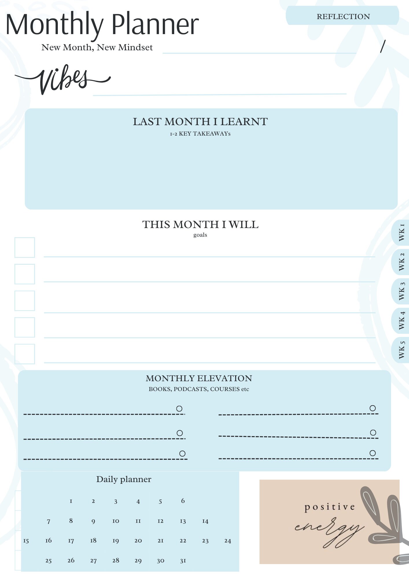 Weekly Reflection Planner - Etsy