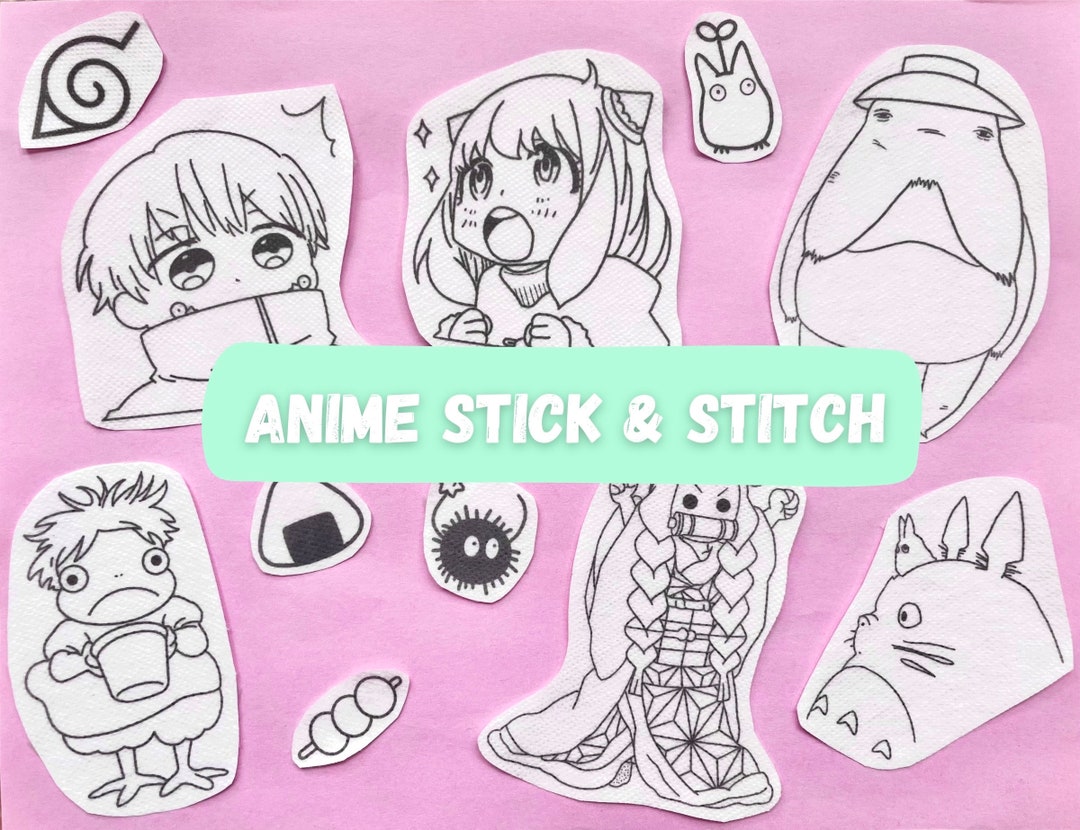 Anime Embroidery Stick and Stitch Stickers, Stick and Stitch Anime ...