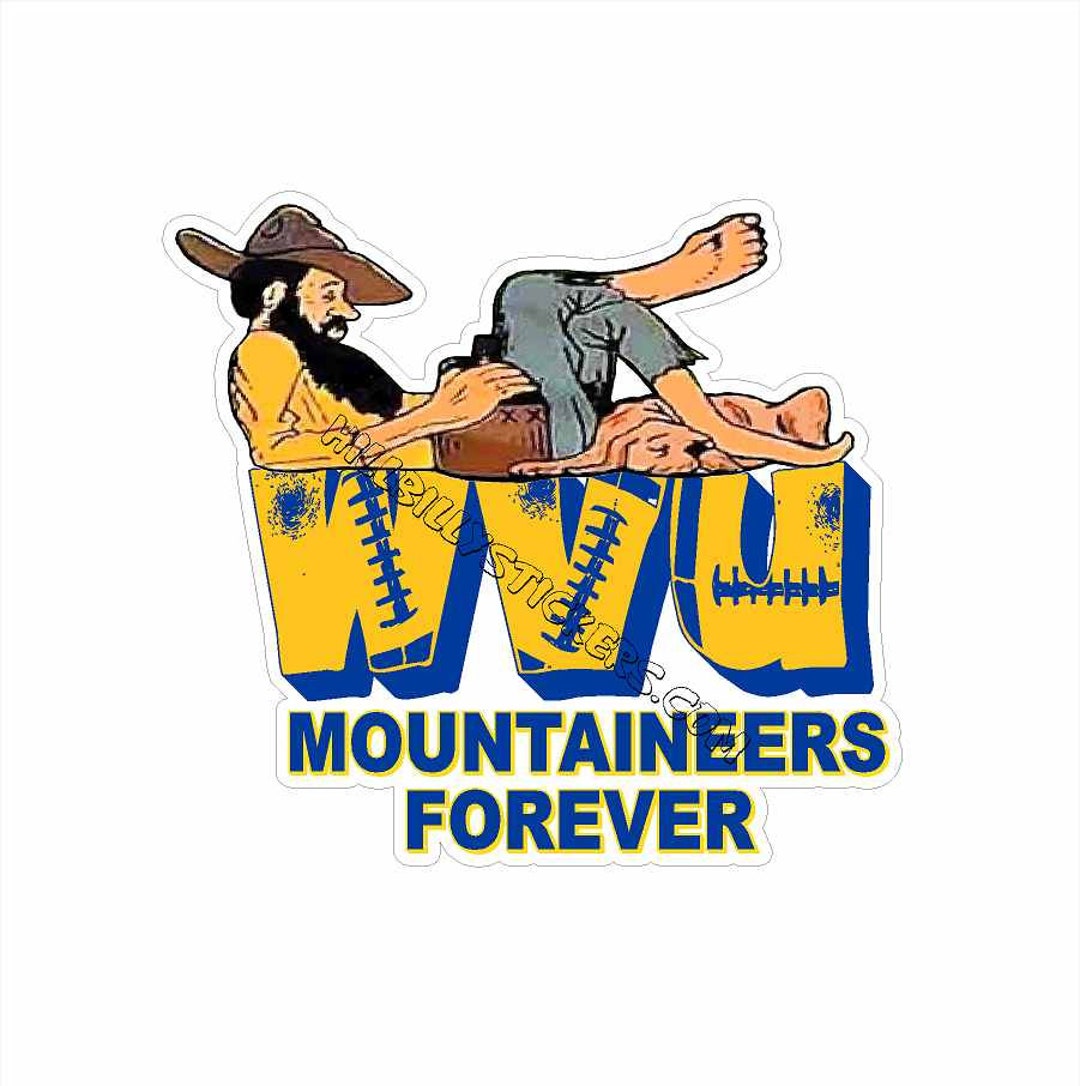 Mountaineers Forever Football Sticker. 4.5" X 5" Long. Awesome Vintage ...