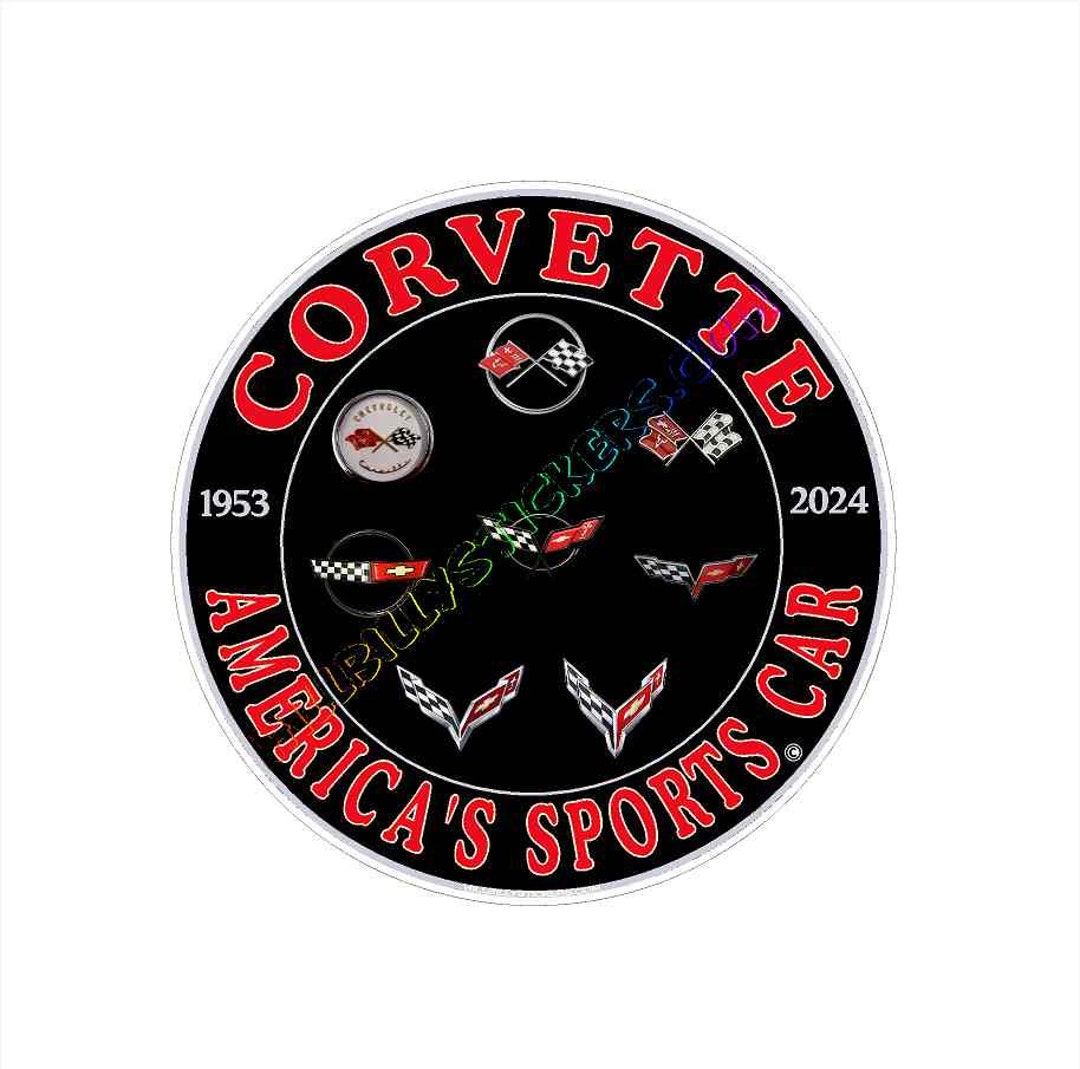 New 8 Generations of the Vintage Corvette Sticker. 5 Tall Awesome ...