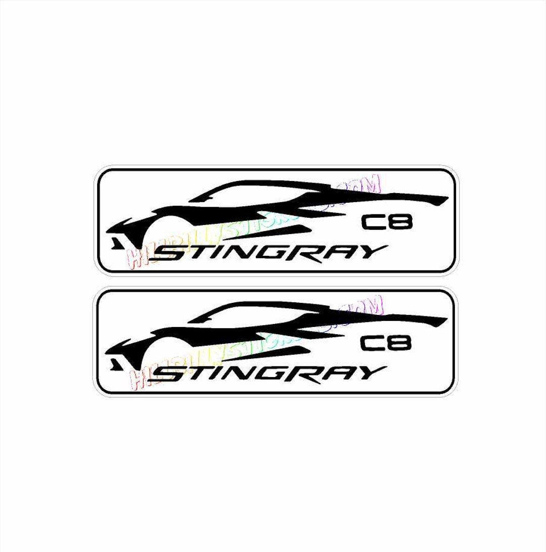 C8 Stingray Sticker. 1.5x 5.long 2 Sticker Pack. New C 8 Corvette ...