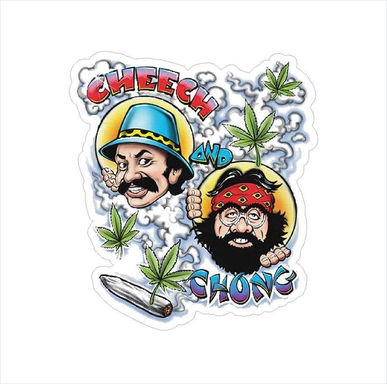 Cheech & Chong Sticker 4.5 X 5 Tall Awesome Looking Vintage Detail ...