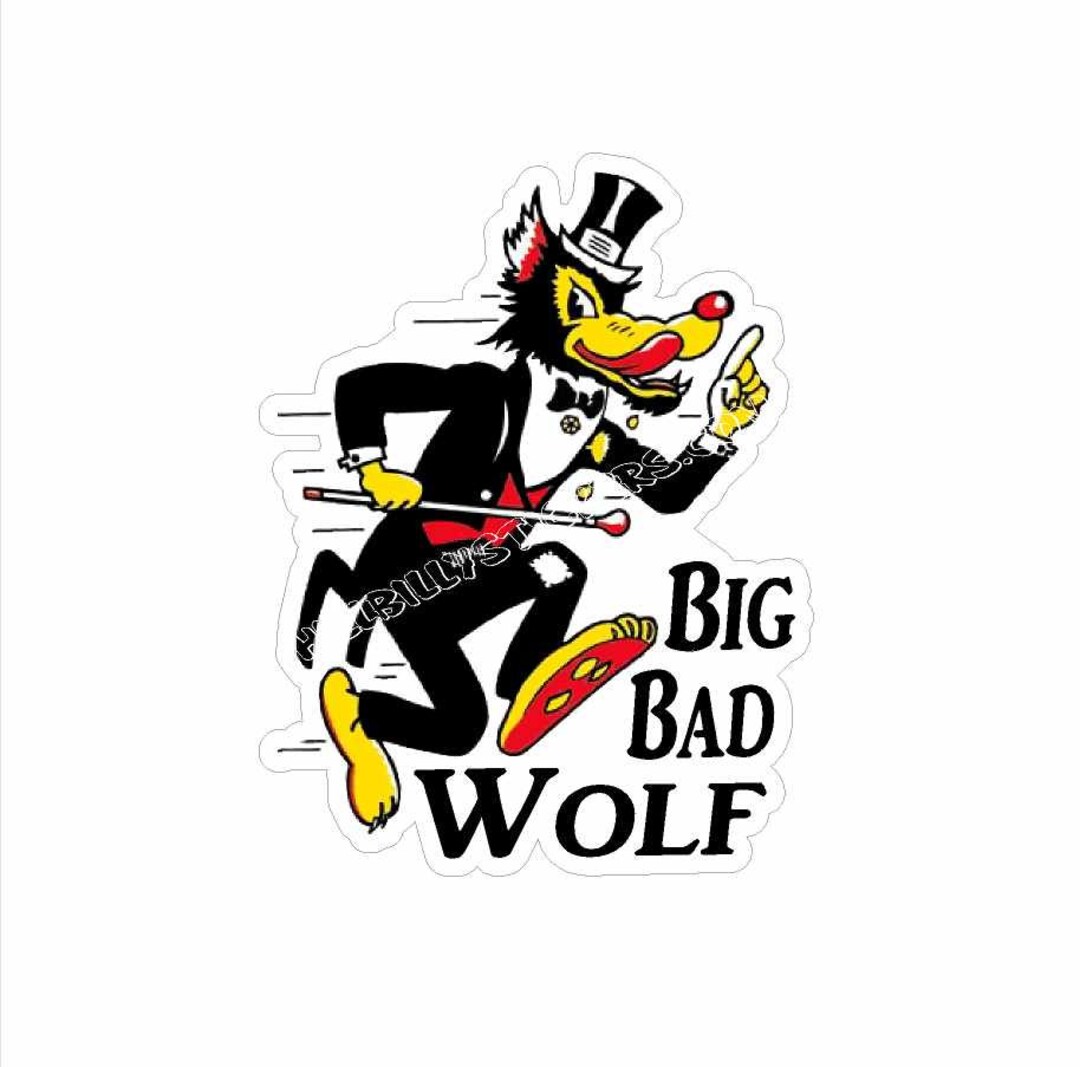 Big Bad Wolf Sticker 3.7"x 5" Tall - Awesome Graphics & Colors, (NEW ...