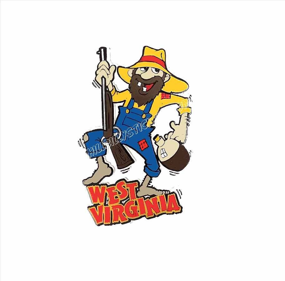 Vintage West Virginia Hillbilly Magnet: 2.250"x 3.5" Tall. Comes With a ...