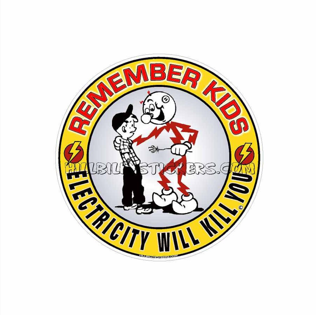 Vintage Electrical Sticker 5 Tall Awesome Graphics & Colors. Great ...