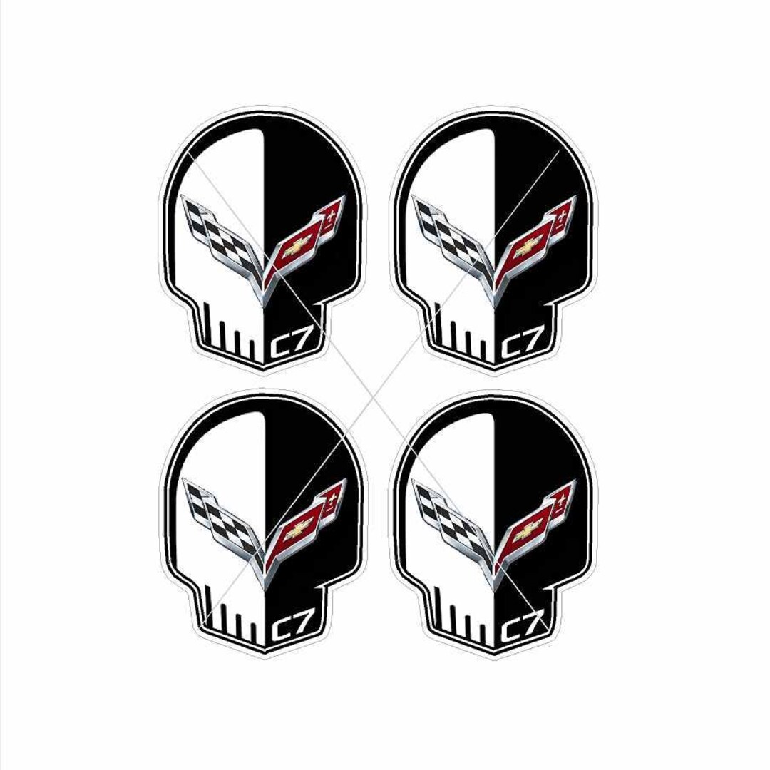 C7 Corvette Skull Stickers: Weatherproof Decal Pack - Etsy