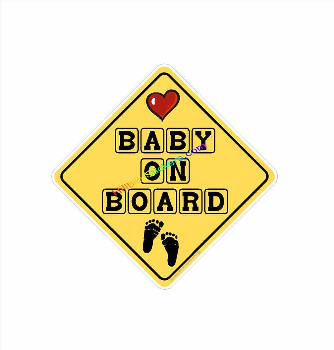 New - Baby on Board Sticker- 4.875 X 4.875. UV & Waterproof 4 Yr. Will ...