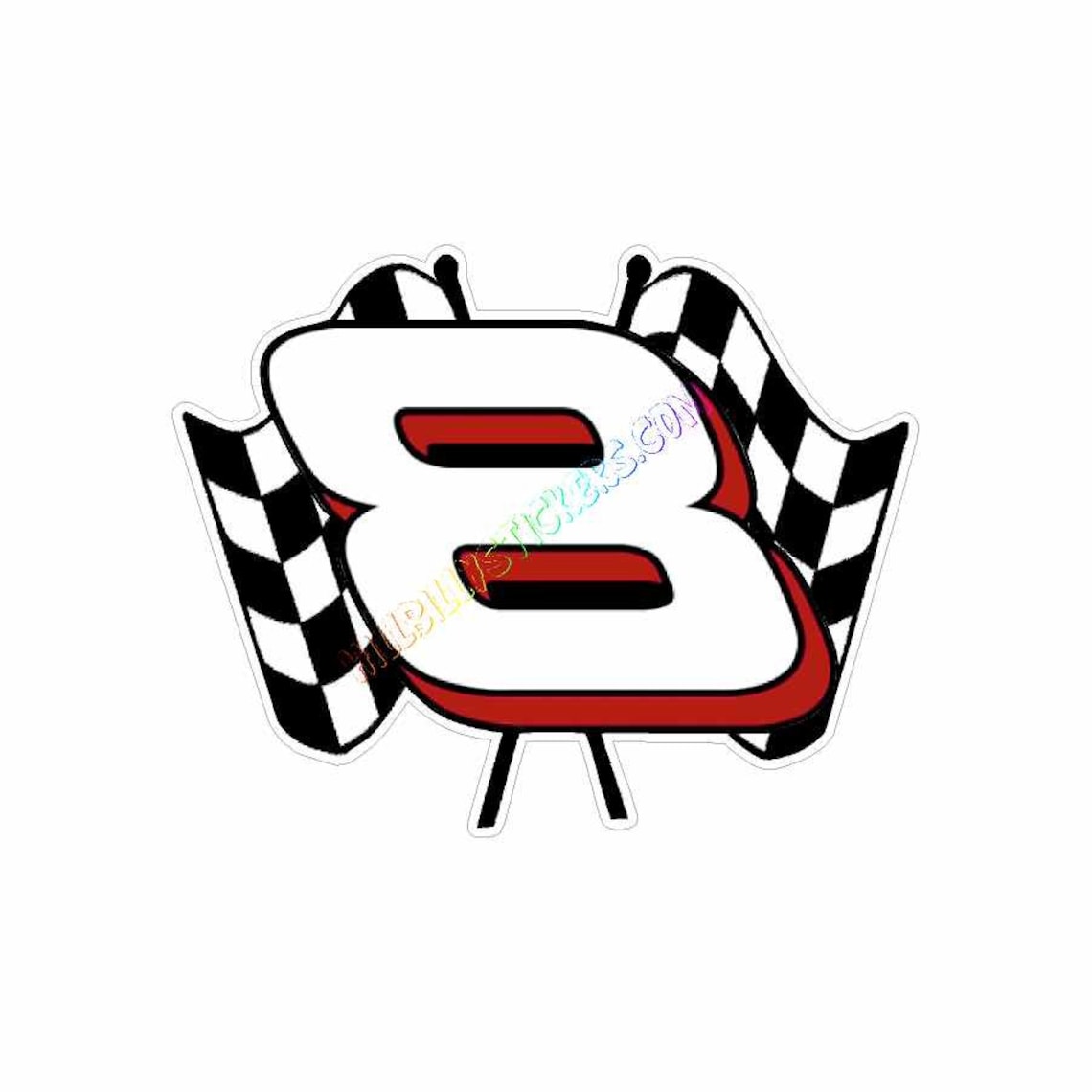 New Dale Jr. Earnhardt # 8 Sticker 3.7" Tall X 5" Wide. Awesome ...