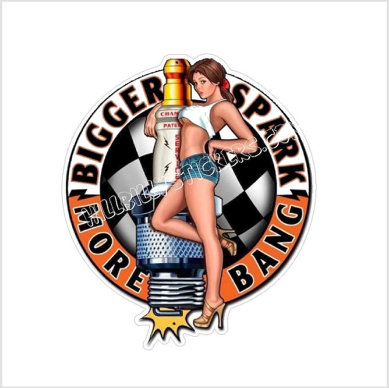 Bigger Spark - More Bang Sticker. 5" Tall. Awesome Graphics an Colors. Makes a Great Gift. UV ...